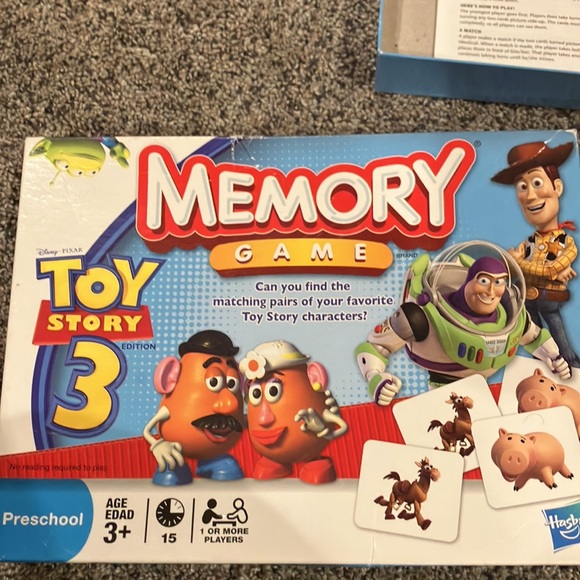 Disney | Toys | Disney Toy Story 3 Memory Game Hasbro Match Cards ...